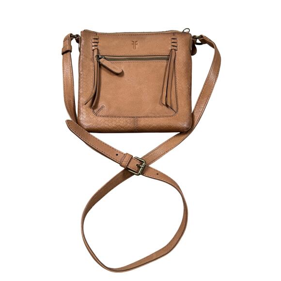 Frye | Bags | Frye Melissa Zip Crossbody Bag Leather Tan Db580 ...